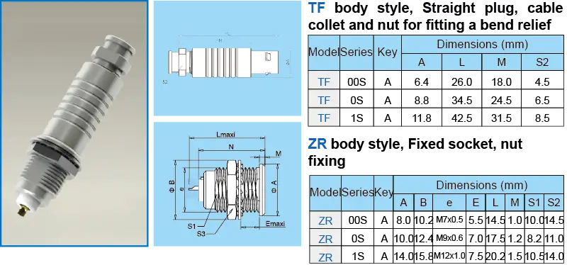 TFA Straight Coaxial Connector, Push-pull Self-latching Connector ...